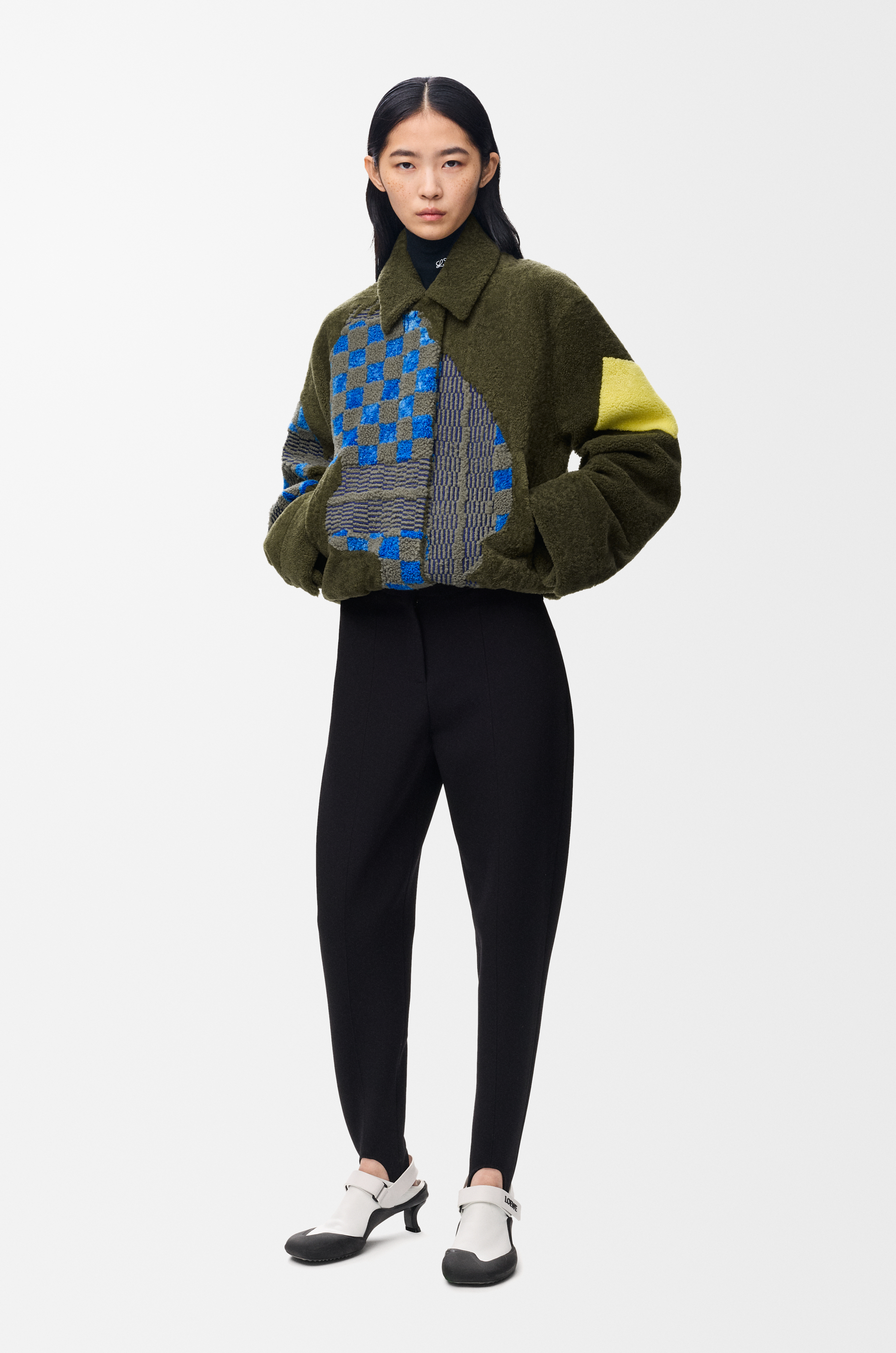 LOEWE LOEWE Bomber Jacket in Shearling with Cosima Von Bonin Artwork